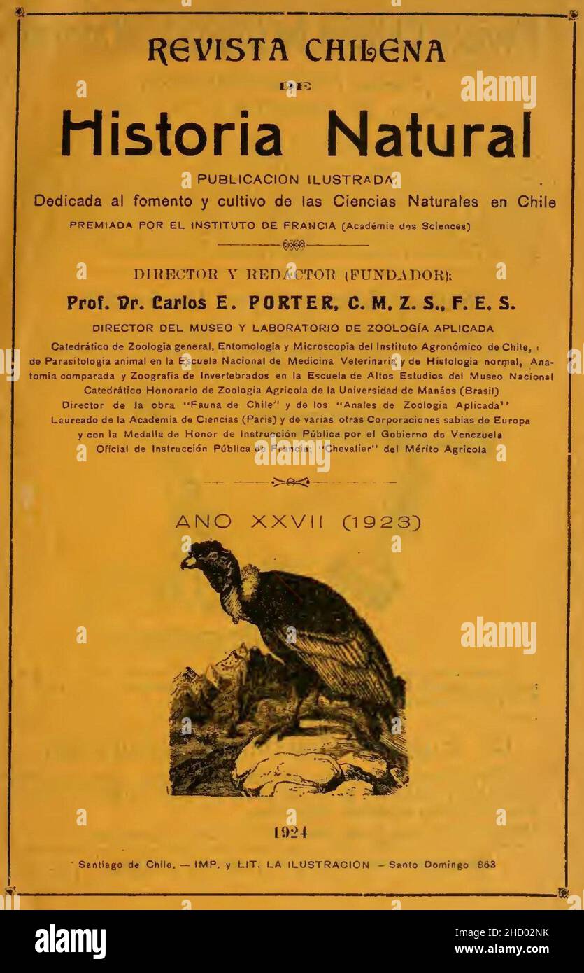 Revista Chilena de Historia Natural Stock Photo - Alamy