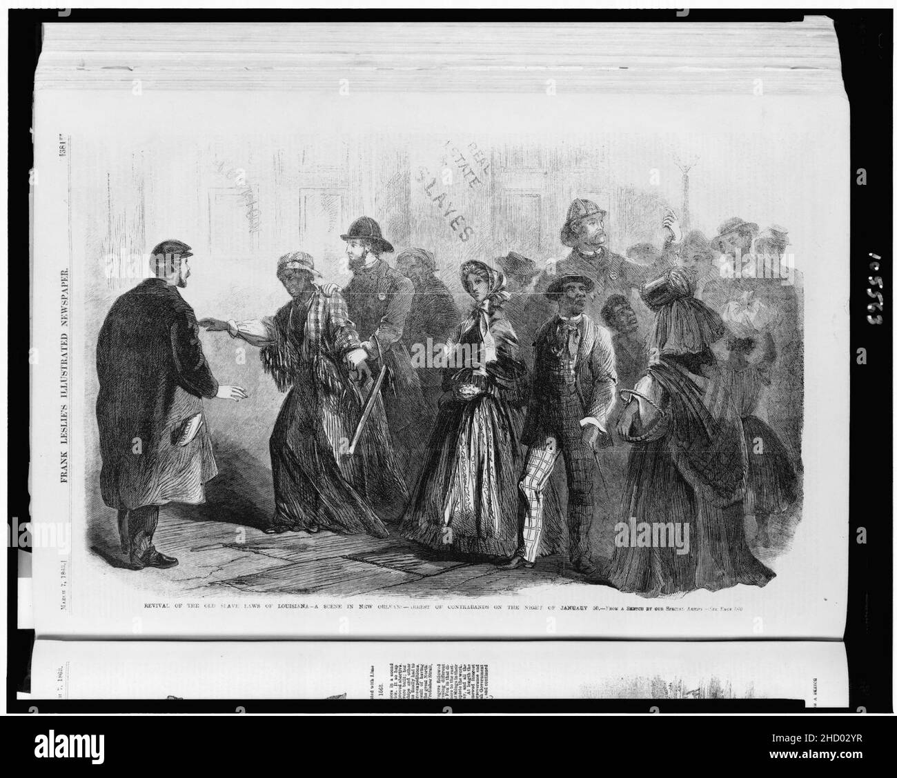 Revival of the old slave laws of Louisiana-a scene in New Orleans ...