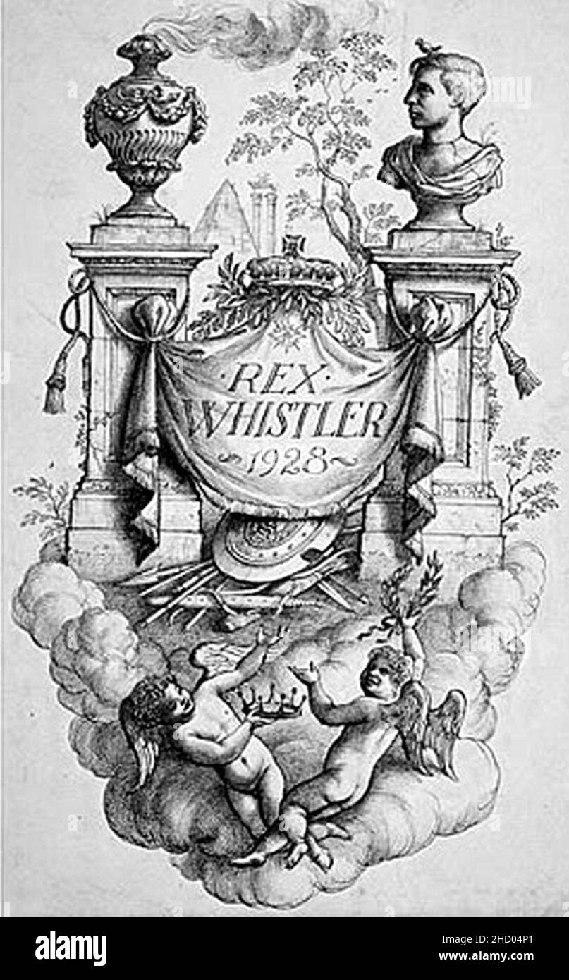 Rex Whistler - Arts Graphic 1928 Stock Photo - Alamy