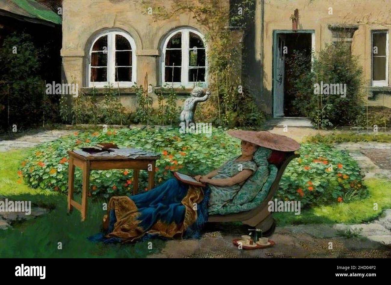 Rex Whistler - Edith Olivier on a Day Bed at the Rear of Daye House 1942 Stock Photo - Alamy