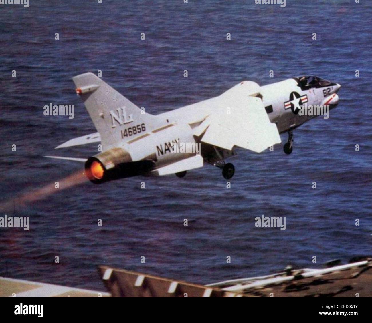 RF-8G of VFP-63 launching from USS Coral Sea (CV-43) 1977 Stock Photo ...