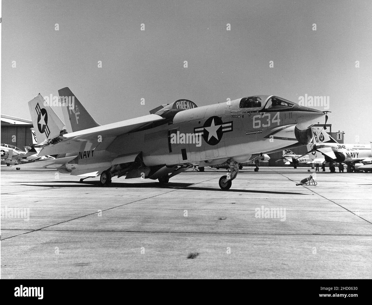 RF-8G Crusader of VFP-63 at NAS Midway in 1974 Stock Photo - Alamy