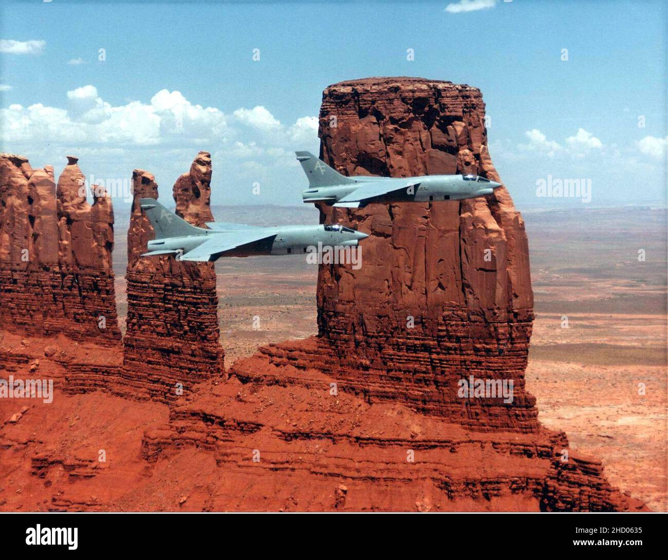 RF-8G Crusaders of VFP-206 in Monument Valley 1985 Stock Photo - Alamy