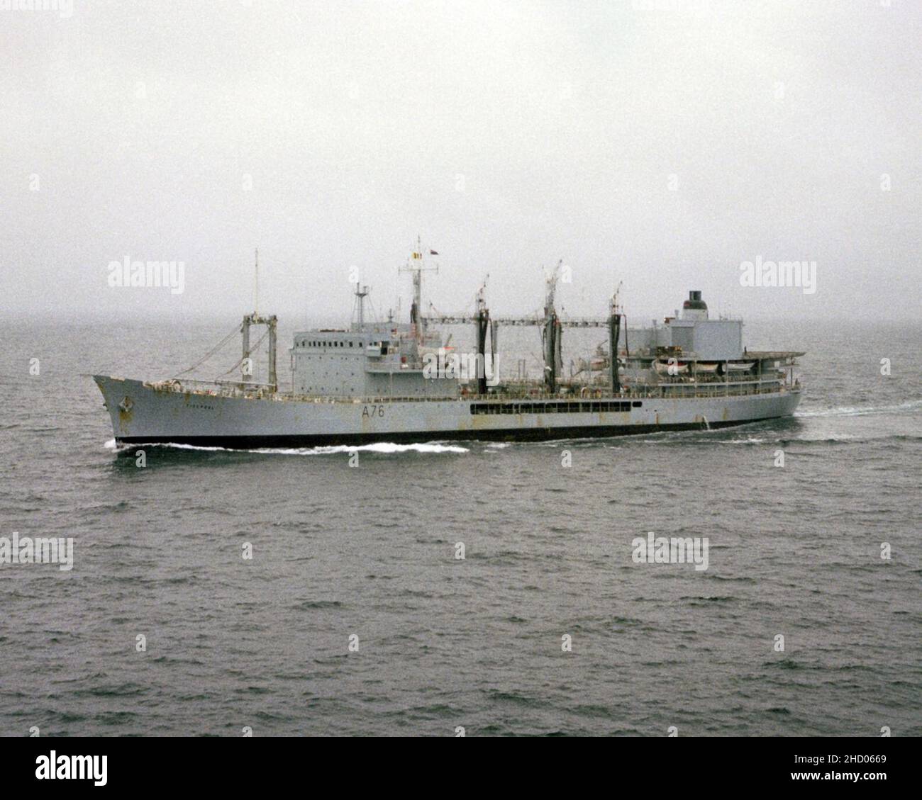 RFA Tidepool (A76) underway c1982 Stock Photo - Alamy