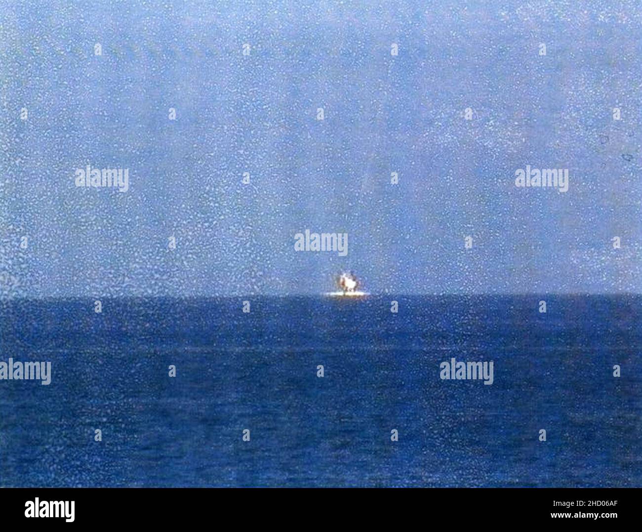 RGM-84 Harpoon destroys a seaborne target off Puerto Rico, in October ...