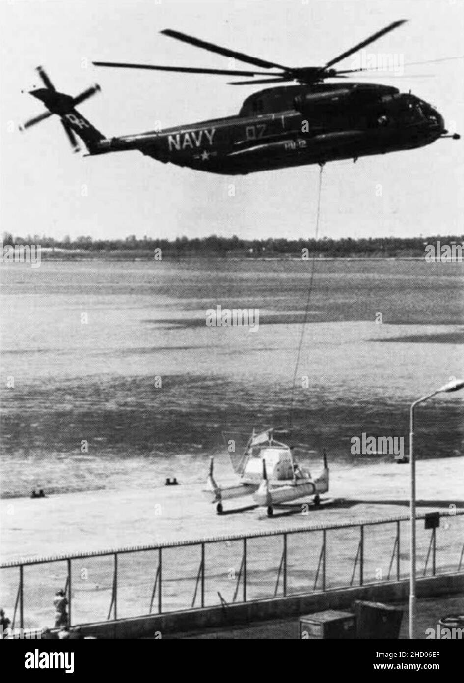 RH-53D with Mk 105 minesweeping gear Suez canal 1974 Stock Photo - Alamy