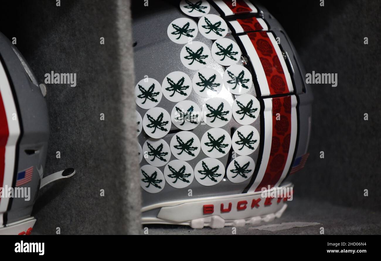 January 01, 2022. OSU Helmet during the 2022 Rose Bowl game between the ...