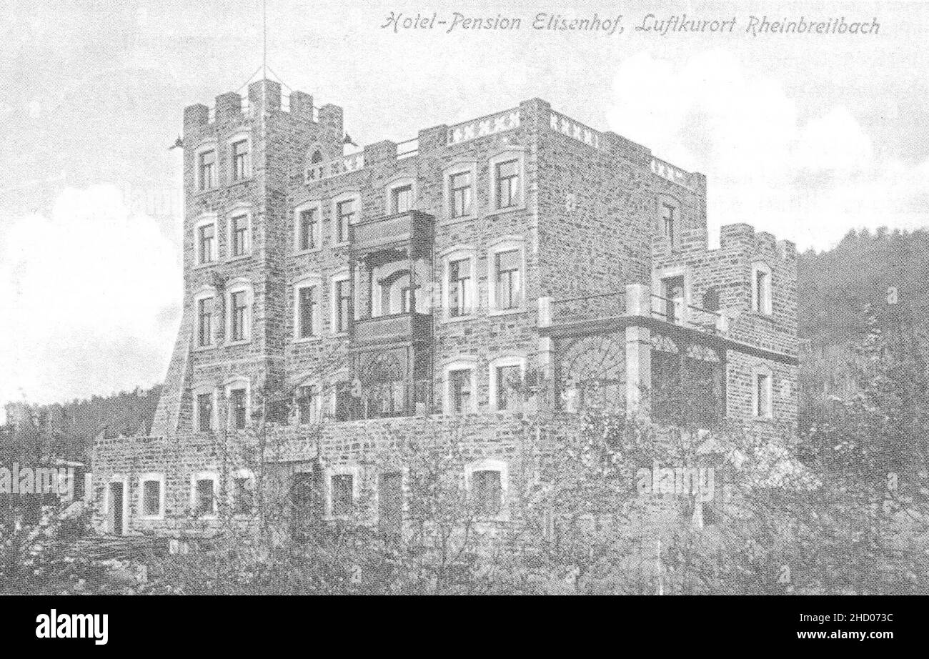 Rheinbreitbach Burg Steineck 1911 Stock Photo - Alamy