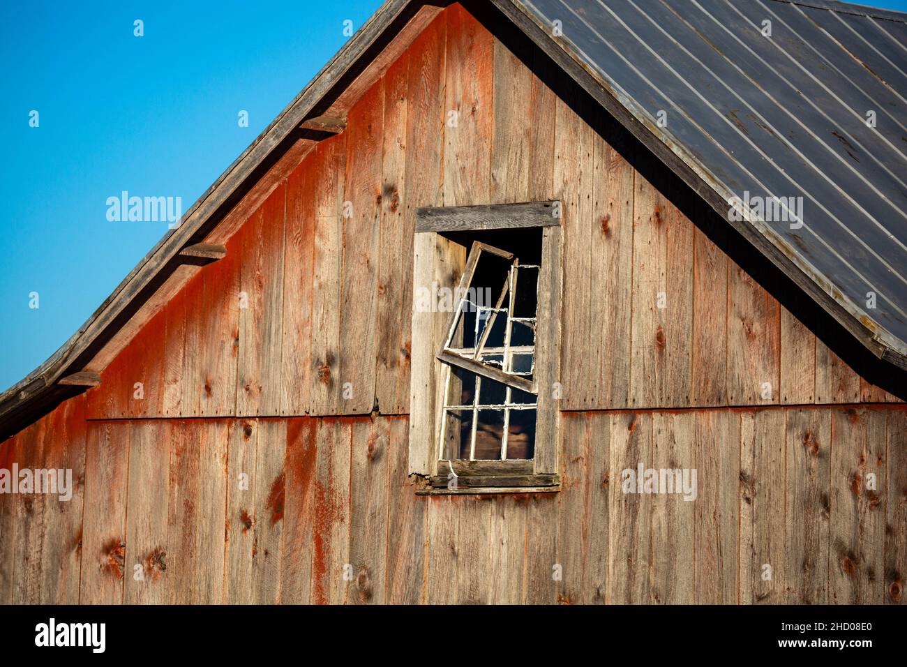 Rustic aged barn siding and broken window, horizontal Stock Photo - Alamy