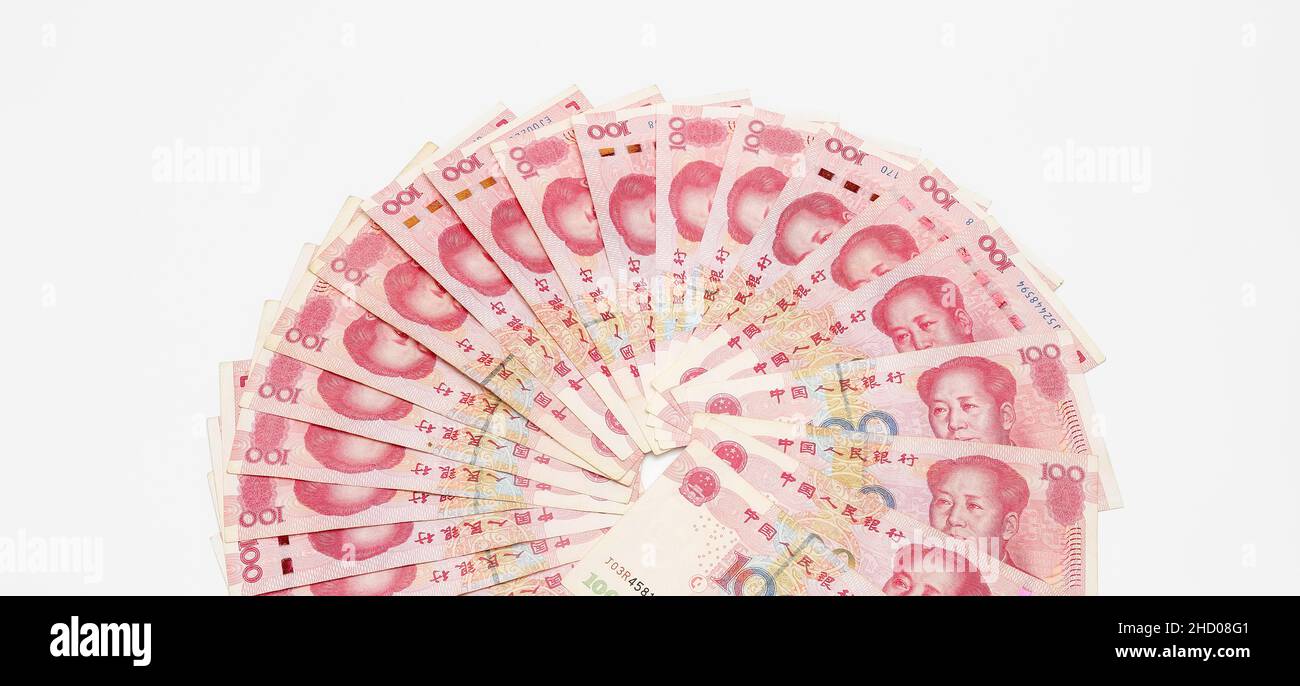 Chinese 100 RMB ，Yuan banknotes from China's currency Stock Photo - Alamy