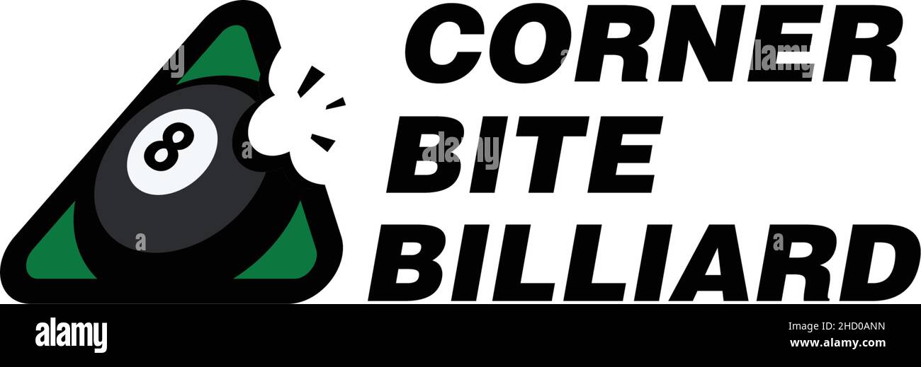 Modern design CORNER BITE BILLIARD logo design Stock Vector Image & Art ...