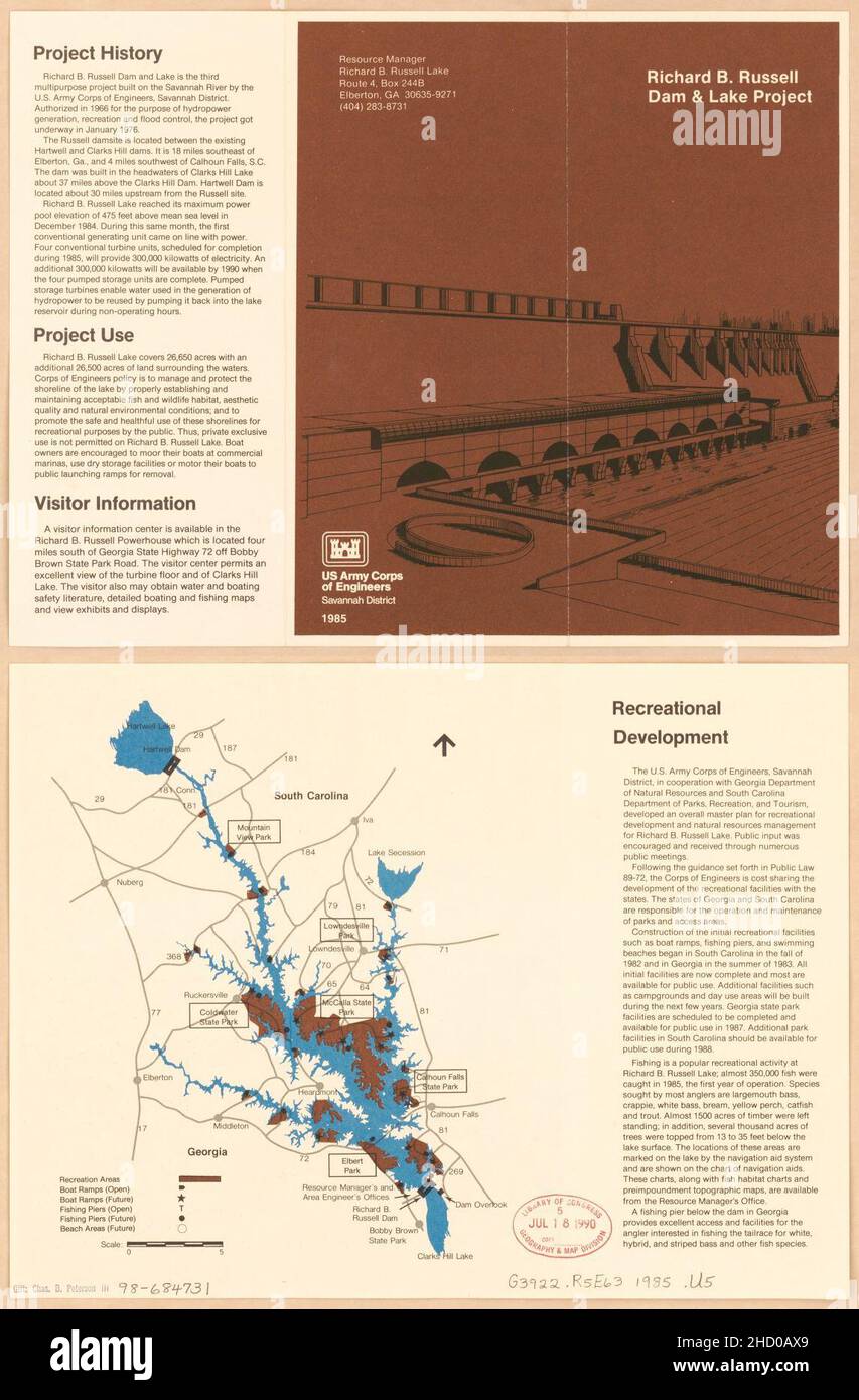 Richard B. Russell Dam & Lake project Stock Photo - Alamy