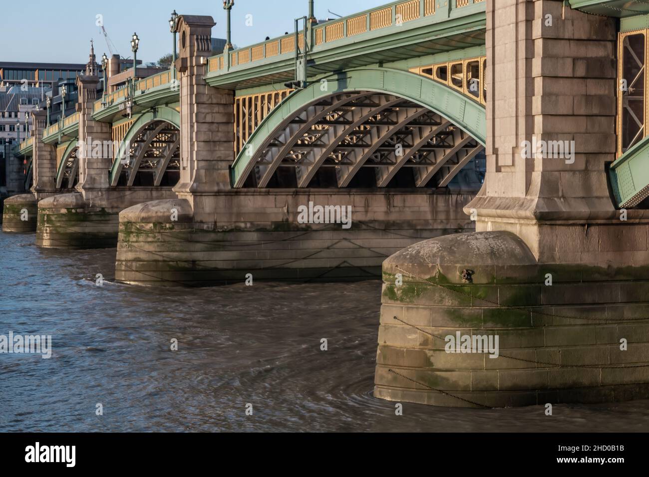 London, England - Apr 20, 2019 : Side view of Beams and Rivets ...