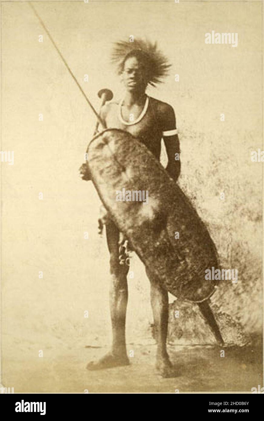 Richard Buchta - Shilluk warrior Stock Photo - Alamy