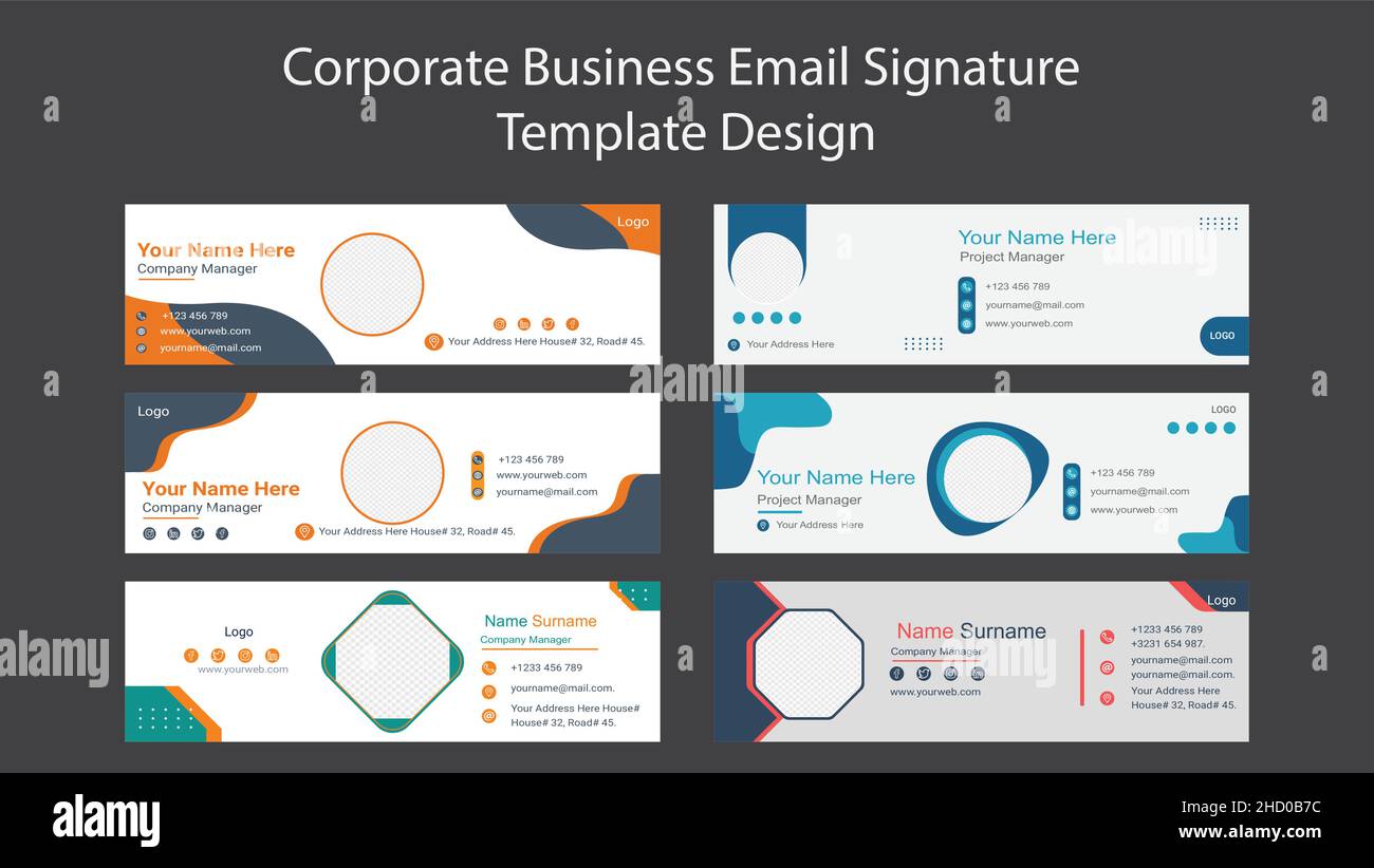 How to design email signature hi-res stock photography and images - Alamy