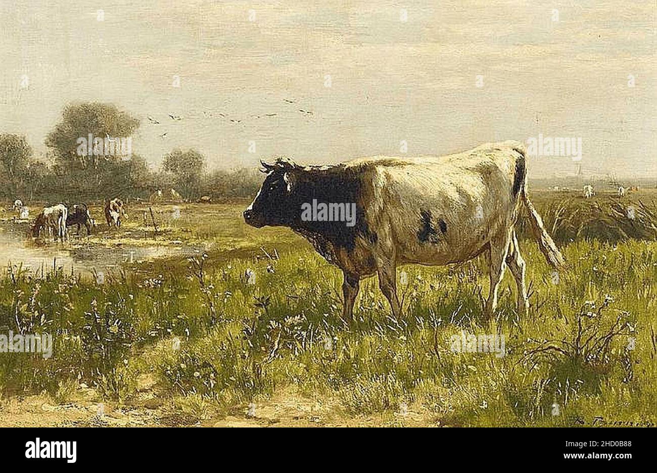 Richard Burnier - Auf der Kuhweide Stock Photo - Alamy