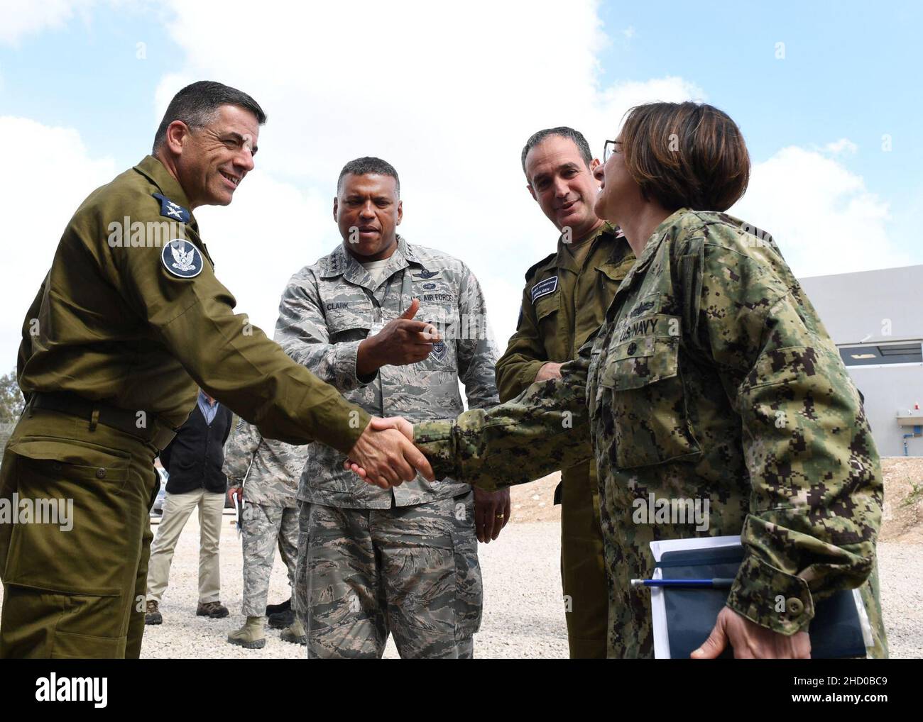 Richard Clark, Vice Adm. Lisa Franchetti, Amikam Norkin during Juniper ...