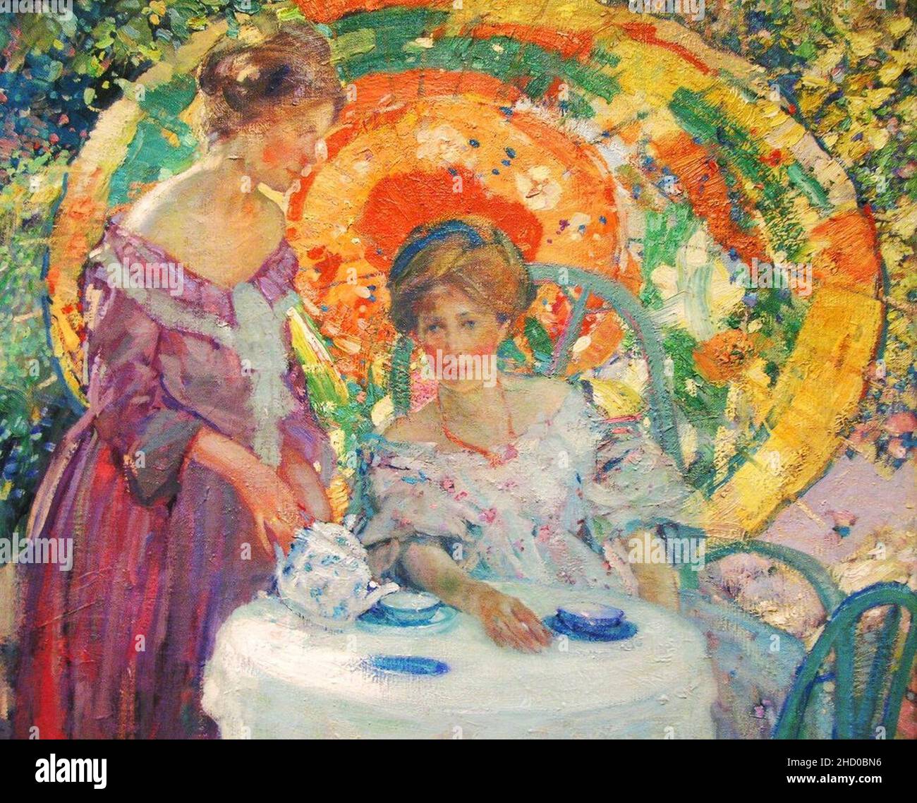 Richard Edward Miller - Afternoon Tea Stock Photo - Alamy