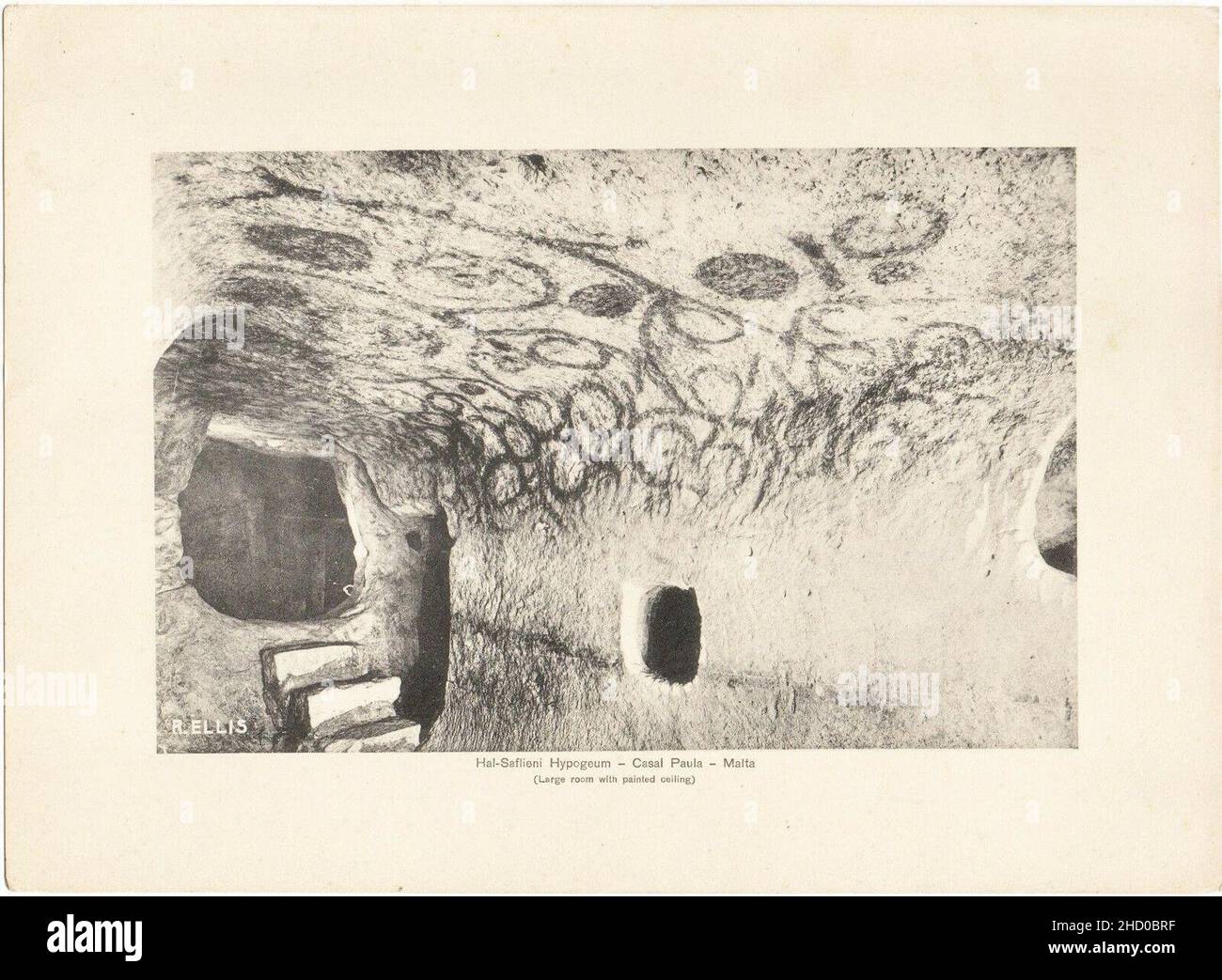 Richard Ellis, Hal Saflieni Hypogeum (large room with painted ceiling ...