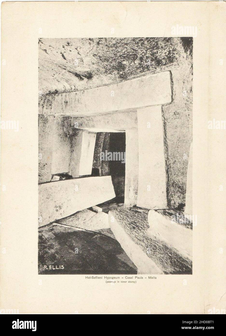 Richard Ellis, Hal Saflieni Hypogeum (passage in lower storey Stock ...