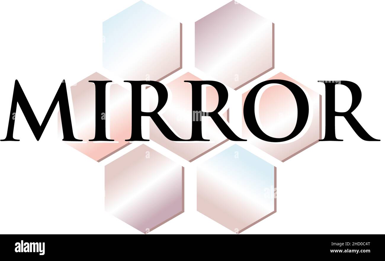 Modern flat colorful MIRROR hexagon logo design Stock Vector Image ...