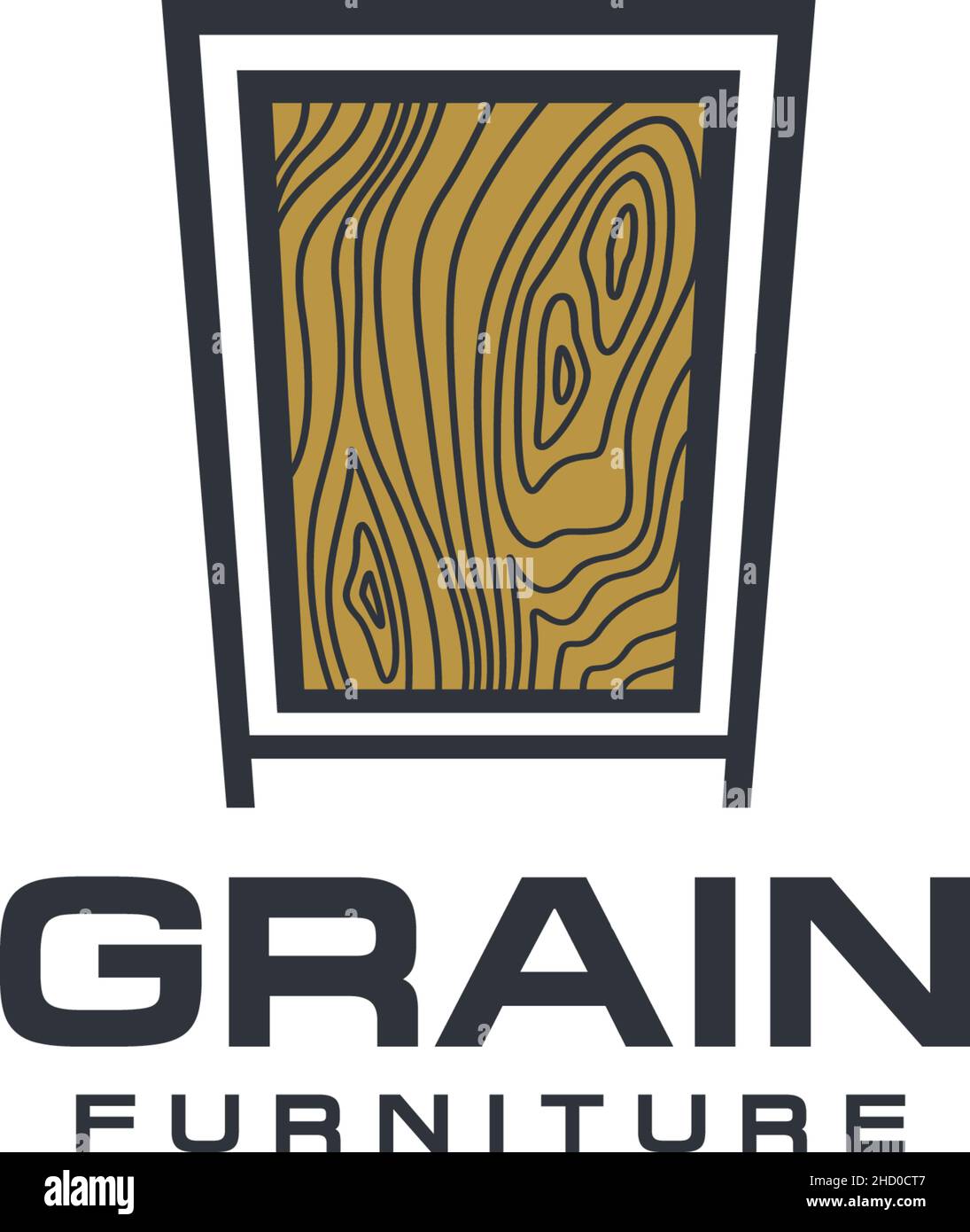 Modern design GRAIN FURNITURE house logo design Stock Vector Image ...