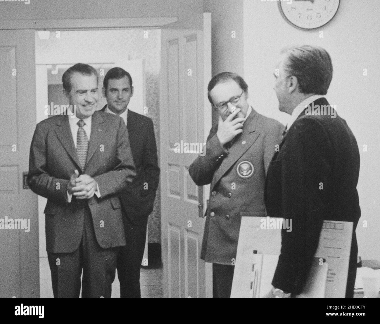 Richard Nixon and Walter R Tkach Stock Photo - Alamy
