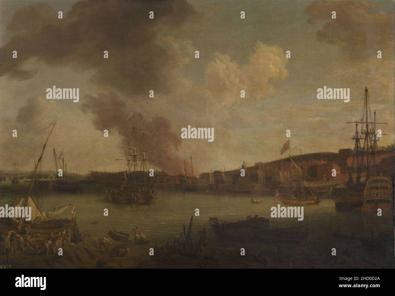 Richard Paton (1717-91) - The Dockyard at Chatham Stock Photo - Alamy