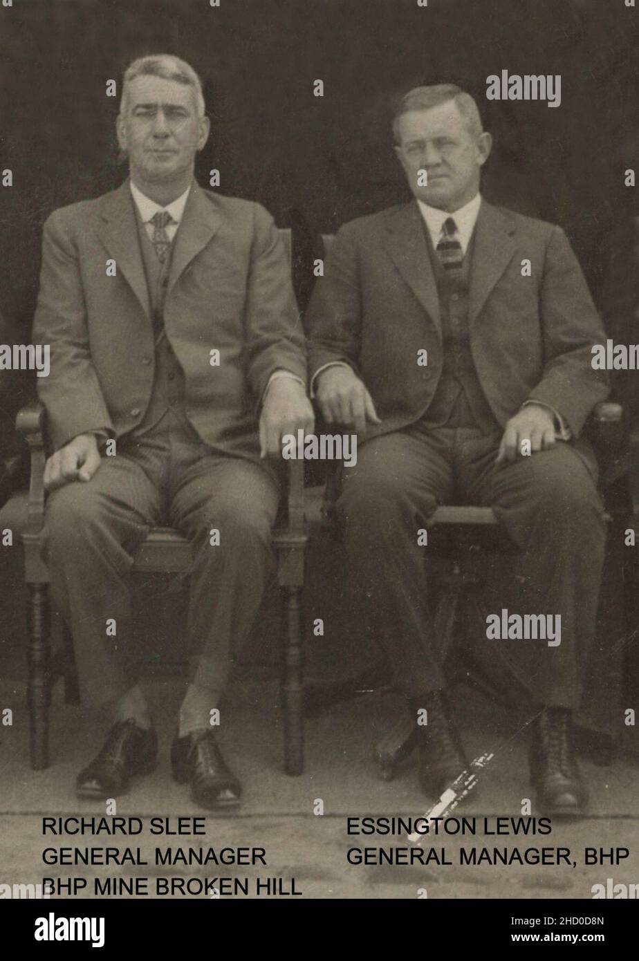 Richard Slee & Essington Lewis, 1926 Stock Photo - Alamy
