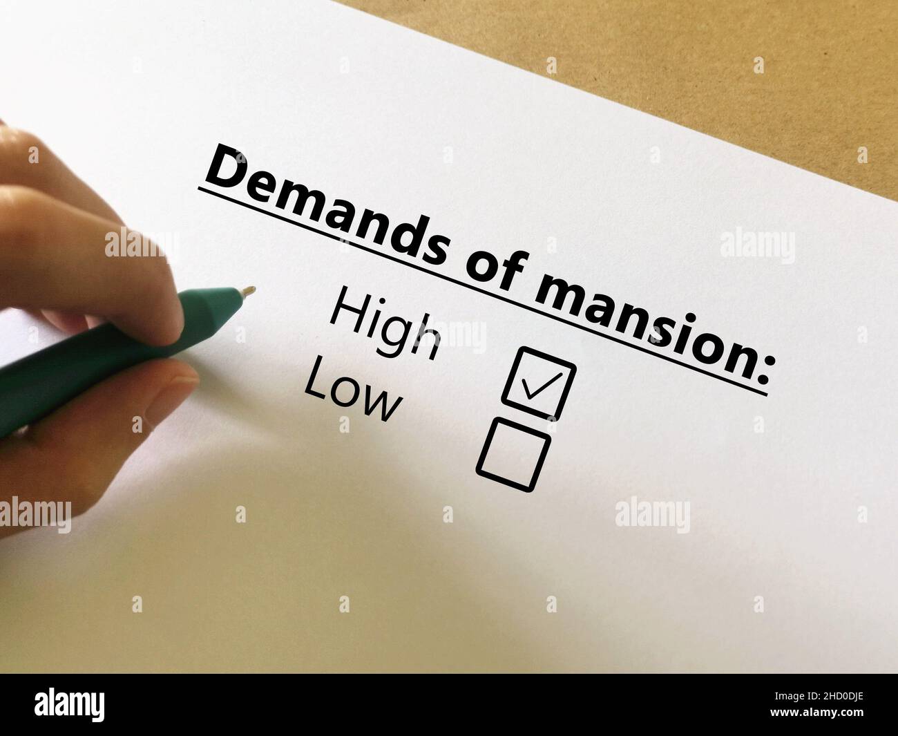 One person is answering questions. He thinks the demands of mansion is ...