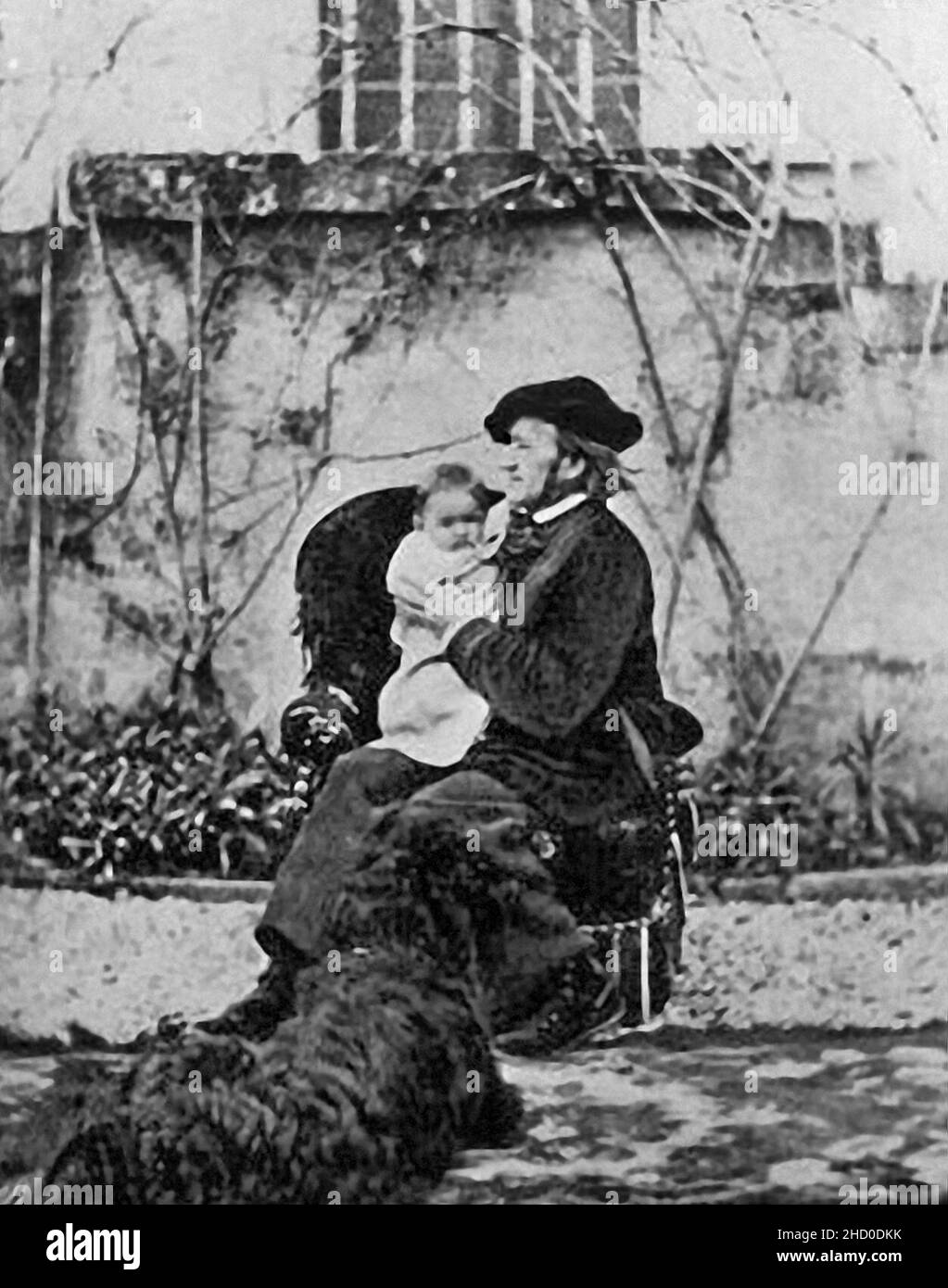 Richard Wagner with Eva 1867 at Tribschen Stock Photo - Alamy