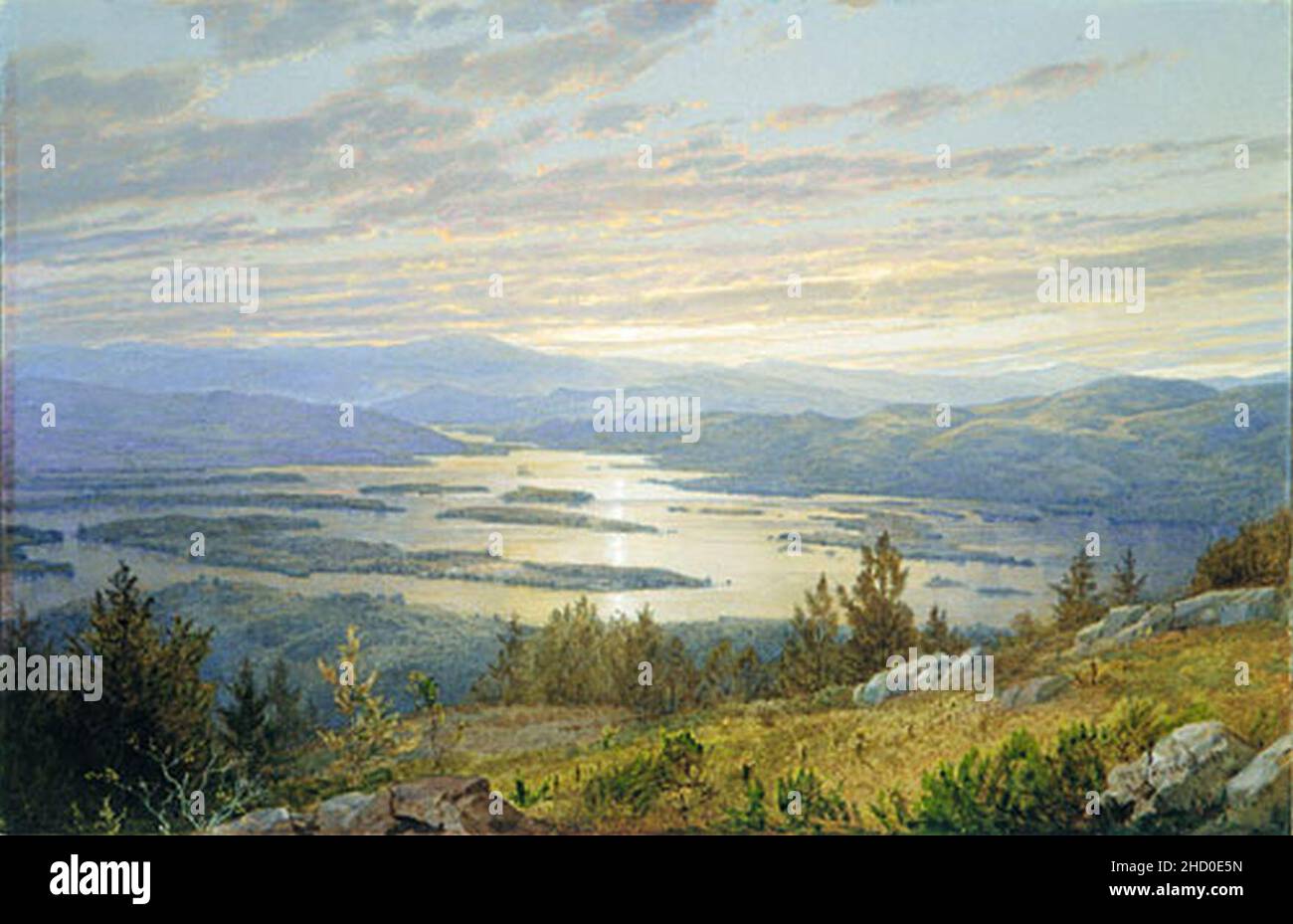 Richards William Trost Lake Squam From Red Hill Stock Photo - Alamy
