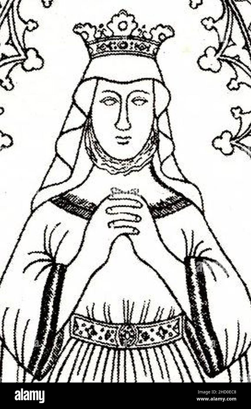 Richeza of Sweden (1210) effigy (drawing c 1860 Stock Photo - Alamy
