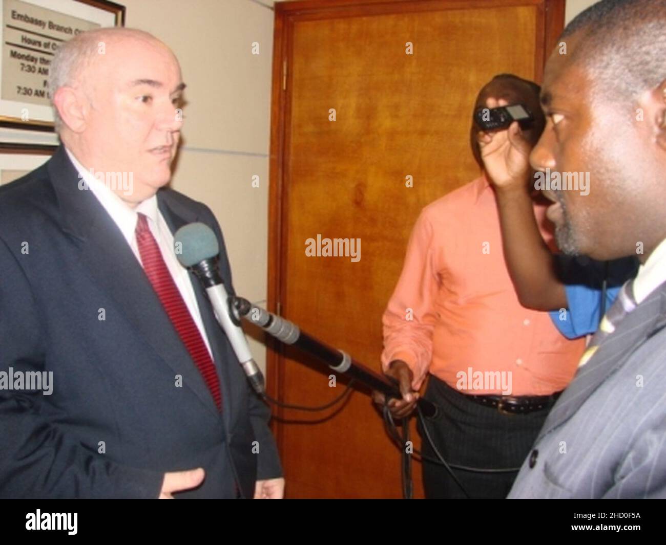 Rick Nelson interview in Douala Stock Photo - Alamy