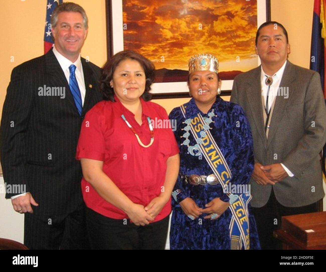Rick Renzi, Ferlin Clark, Miss Dine College Stock Photo - Alamy