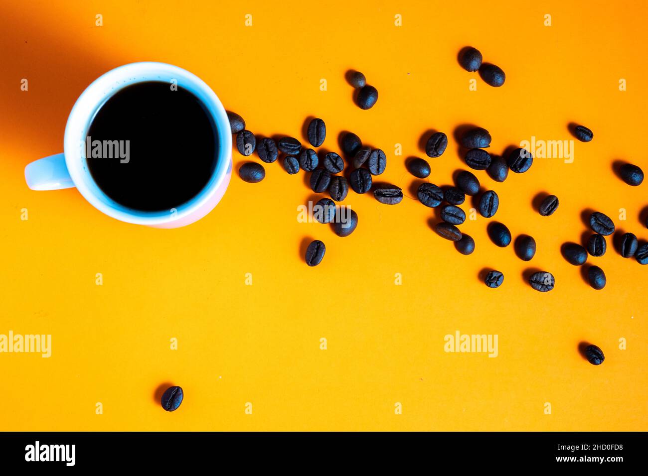 coffee and bean, black coffee Stock Photo - Alamy