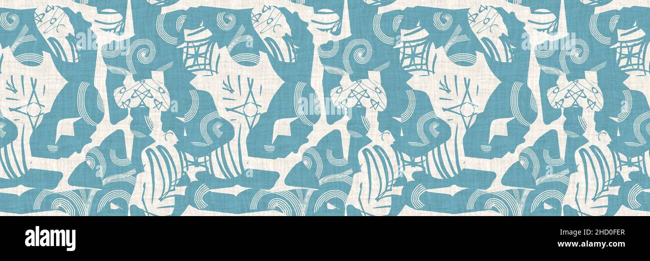 Seamless two tone hand drawn brushed effect pattern border swatch. High ...