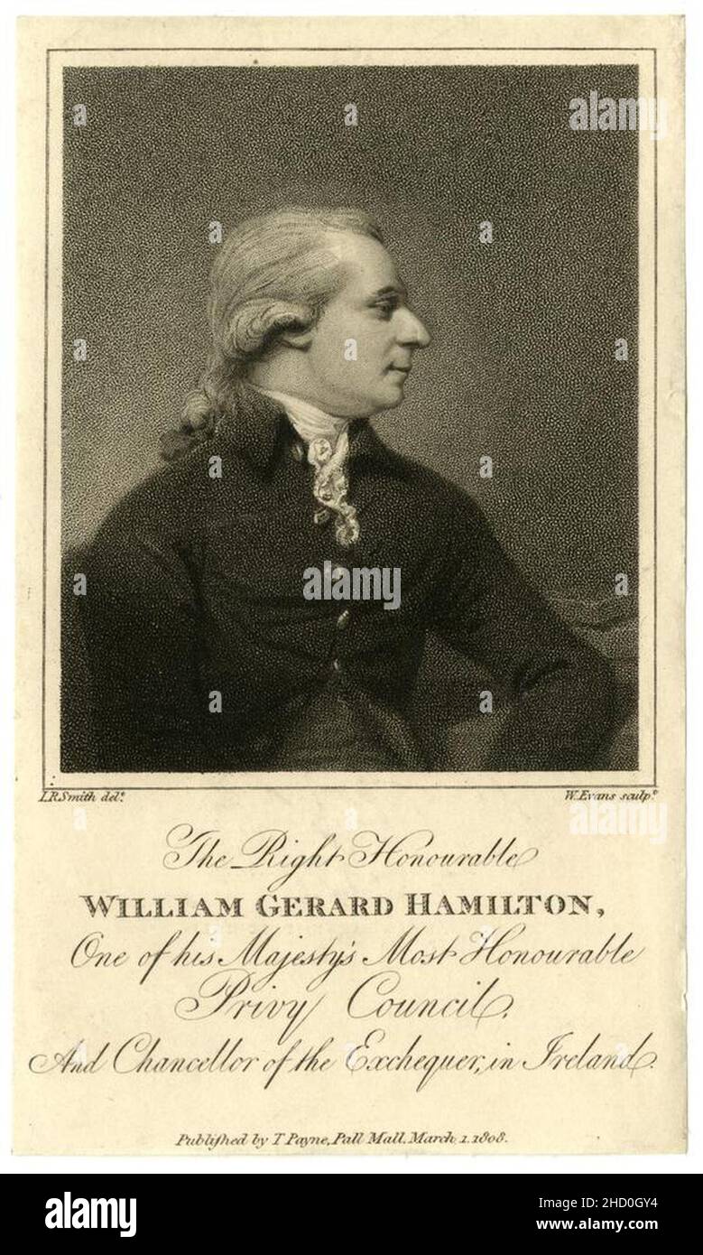 Right Honourable William Gerard Hamilton, one of his Majesty's Most ...