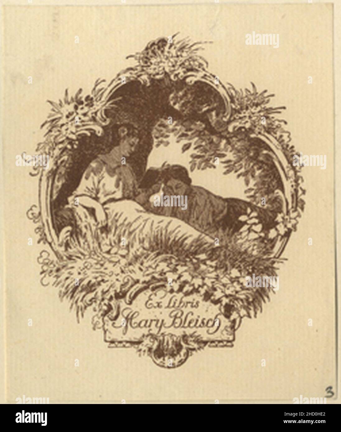 Rihards Zariņš, Bookplate Mary Bleisch ('Ex Libris Mary Bleisch'), 1900 ...