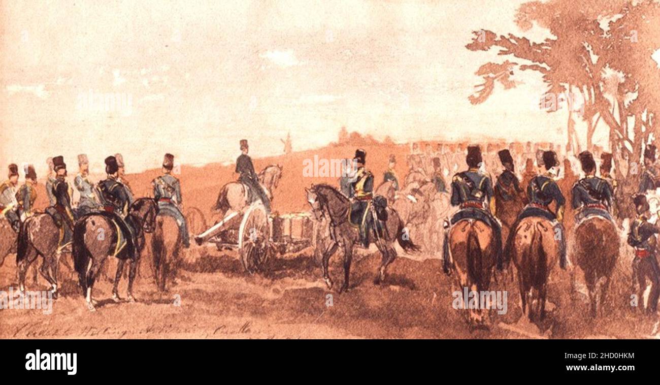 Rijdende artillerie en cavalerie Stock Photo - Alamy