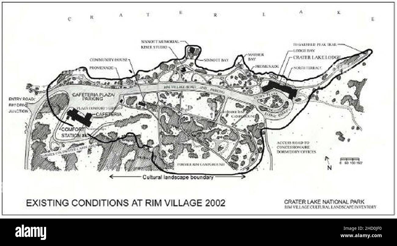 Rim Village map, 2002 Stock Photo - Alamy
