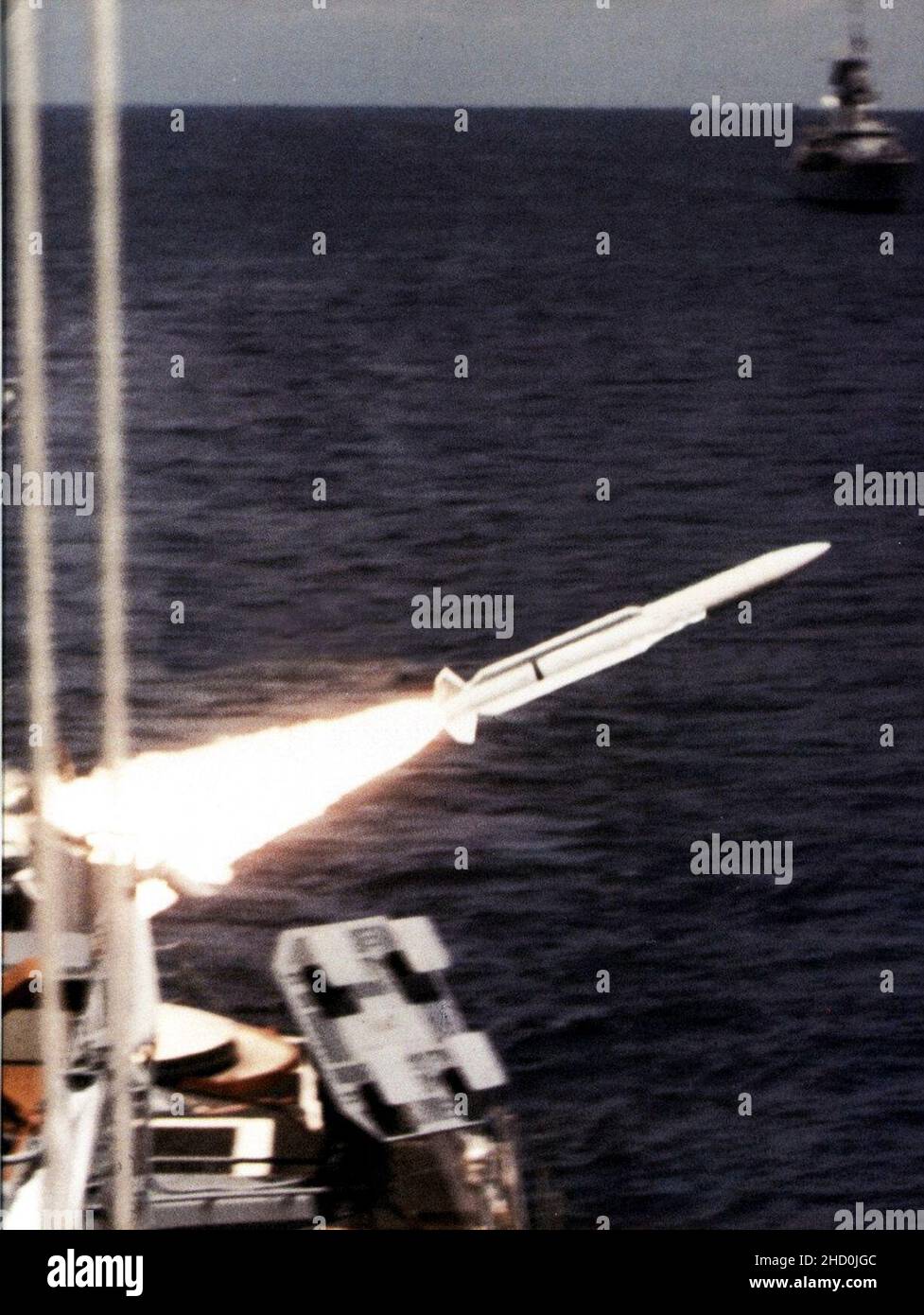RIM-66 missile is launched from USS Charles F. Adams Stock Photo - Alamy