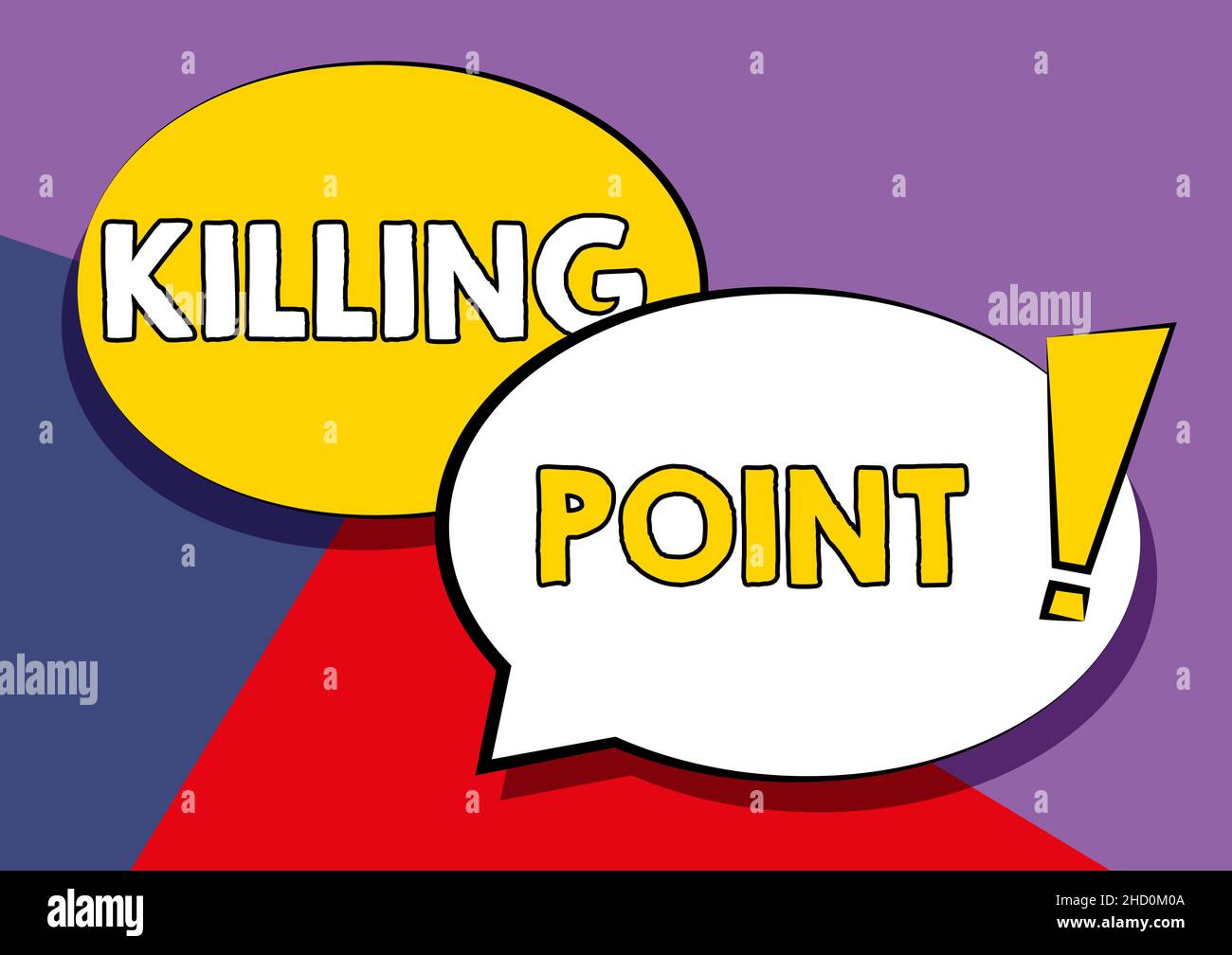 Text sign showing Killing Point. Business idea Phase End Review Stage ...