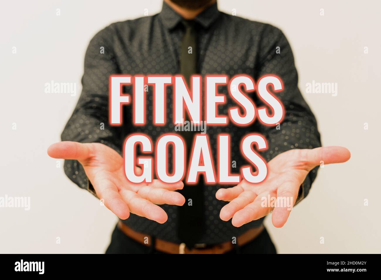 Conceptual display Fitness Goals. Conceptual photo Loose fat Build ...