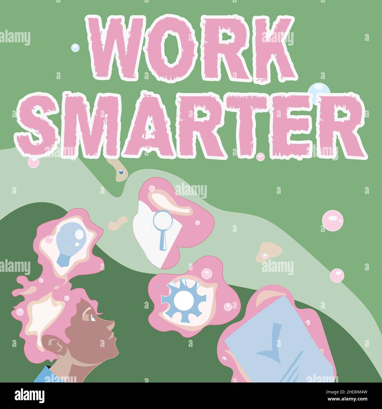 Text showing inspiration Work Smarter. Business approach Efficiency Be ...