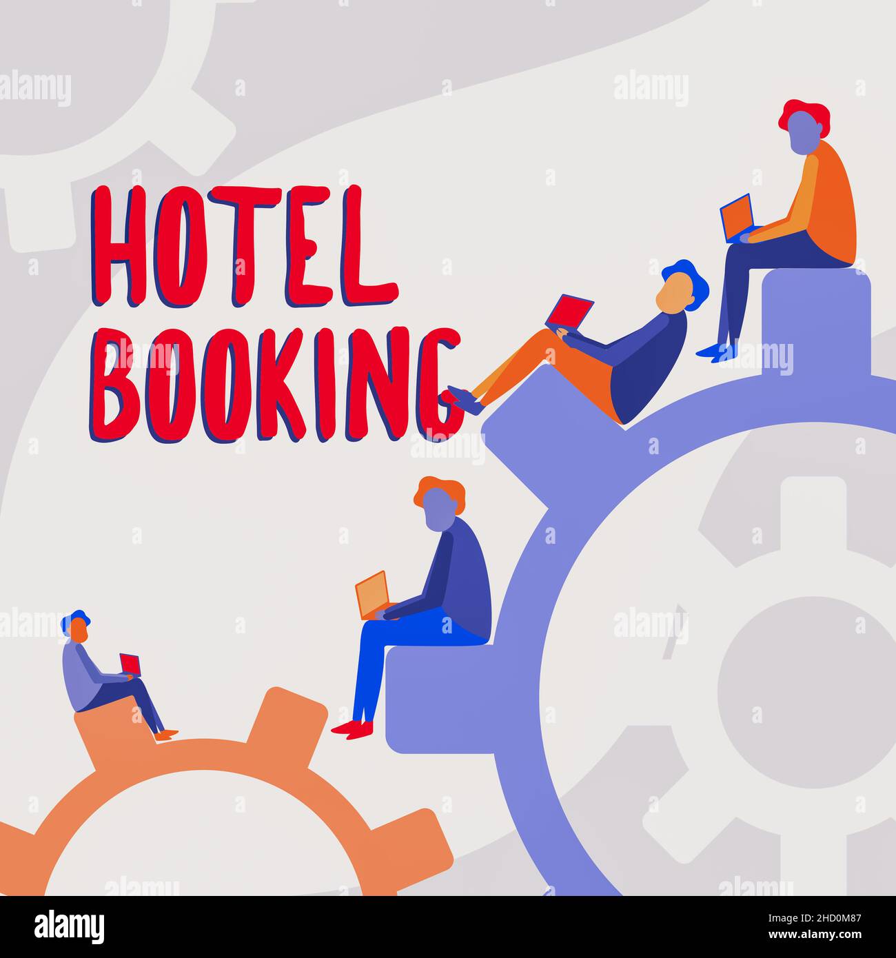 Text caption presenting Hotel Booking. Business overview Online ...