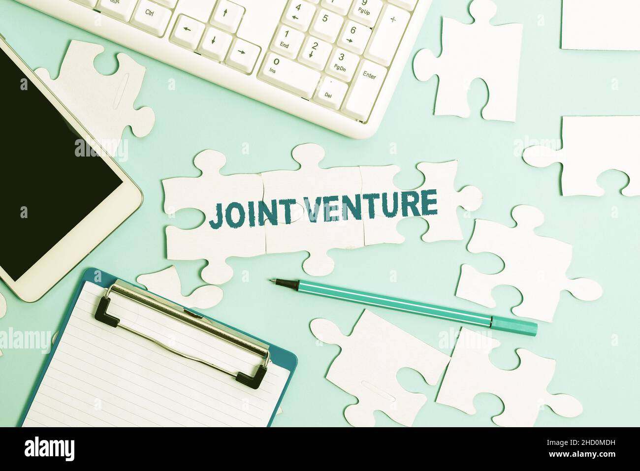 Text sign showing Joint Venture. Business concept Collaboration ...