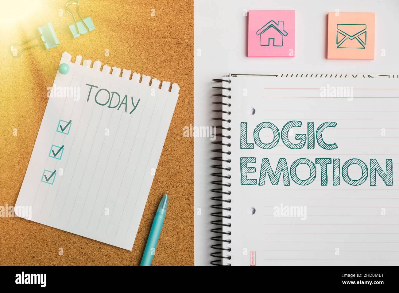 Hand writing sign Logic Emotion. Conceptual photo Unpleasant Feelings turned to Self Respect ...