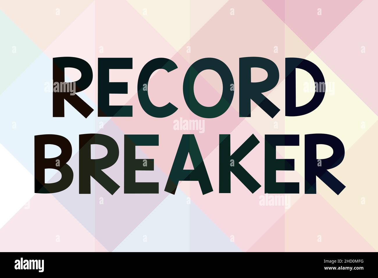 Hand writing sign Record Breaker. Business idea someone or something ...