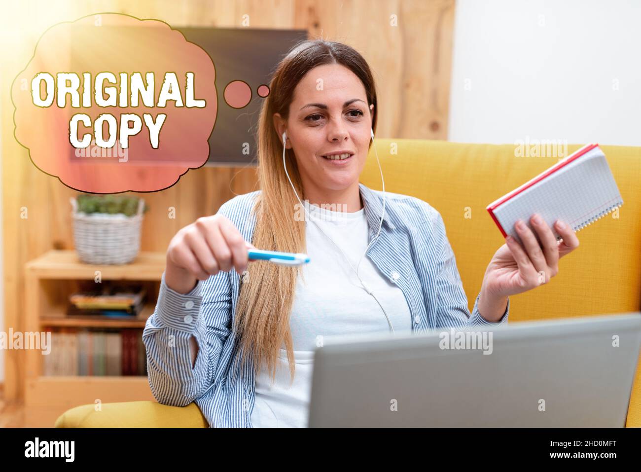 Text caption presenting Original Copy. Business showcase Main Script ...